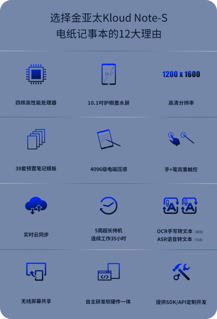 安卓电子墨水屏_Kloud note-s_ 墨水屏平板电脑_手写Android墨水屏笔记本 - 金亚太科技